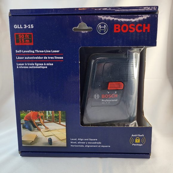 Bosch | Other | Bosch Gll 35 Selfleveling Threeline Laser 5ft Max Nib ...